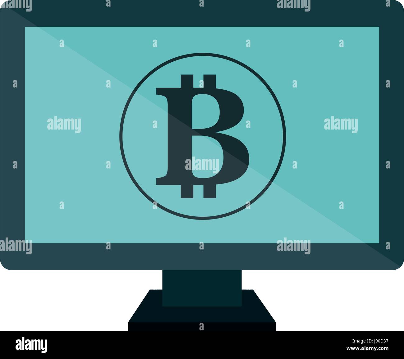 Computer desktop bitcoin symbol Stock Vector Images - Alamy