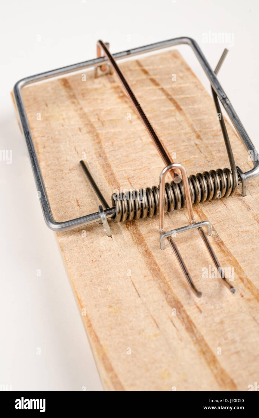 Detail take of a domestic wooden mouse trap Stock Photo - Alamy