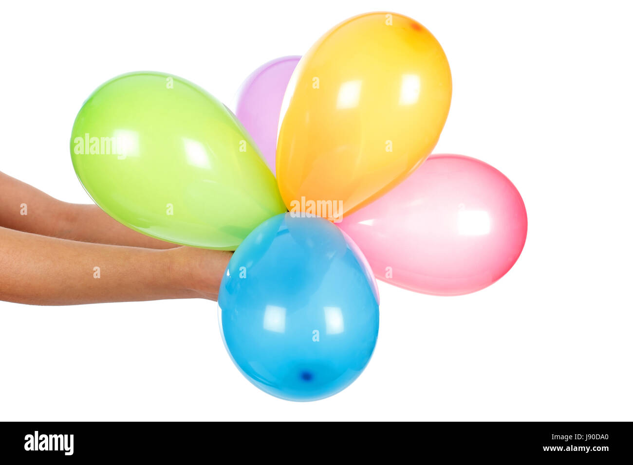 Picture of a bunch of colorful balloons on an isolated background Stock ...