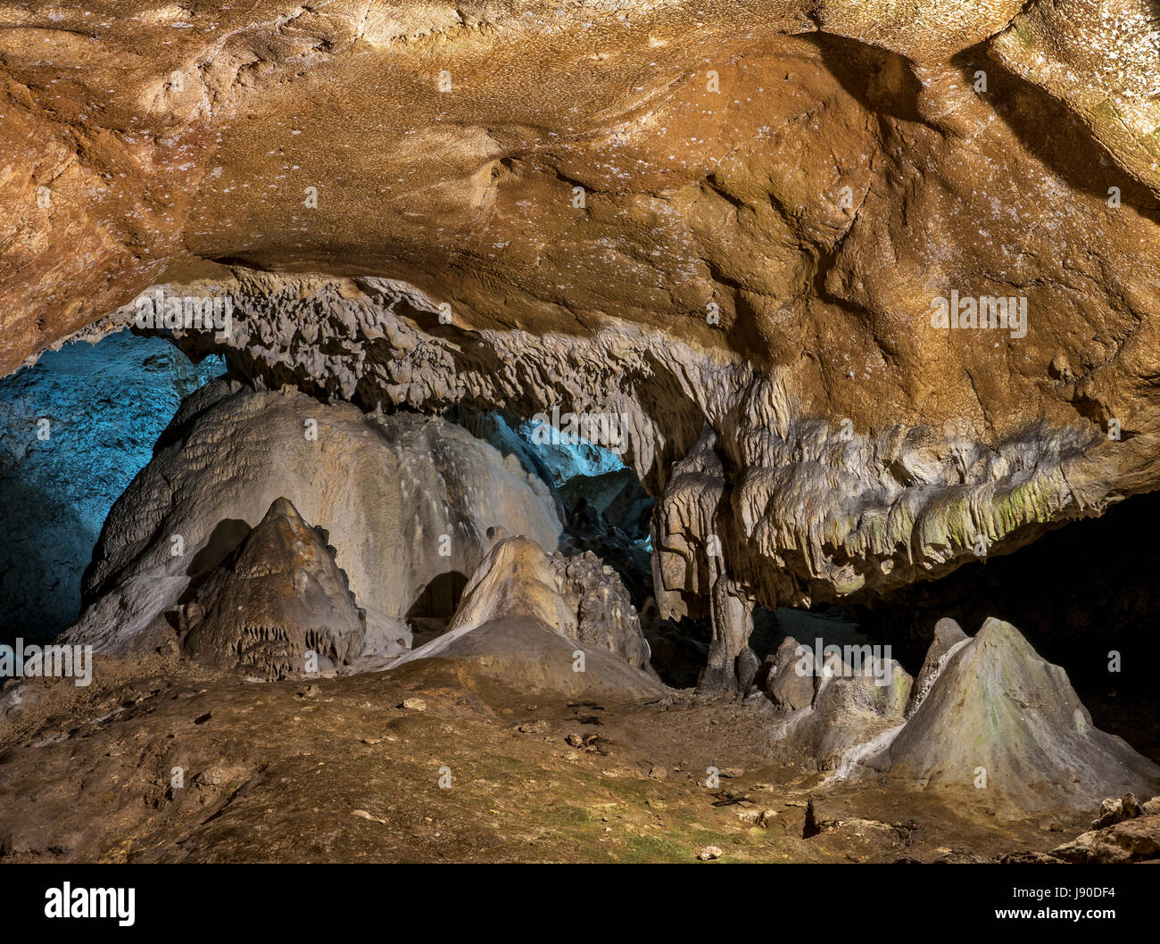Caves and cave formations in the canyon of the river next to Bor in ...