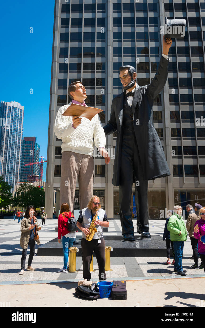 Chicago Illinois Near Side North Magnificent Mile Michigan Avenue art ...