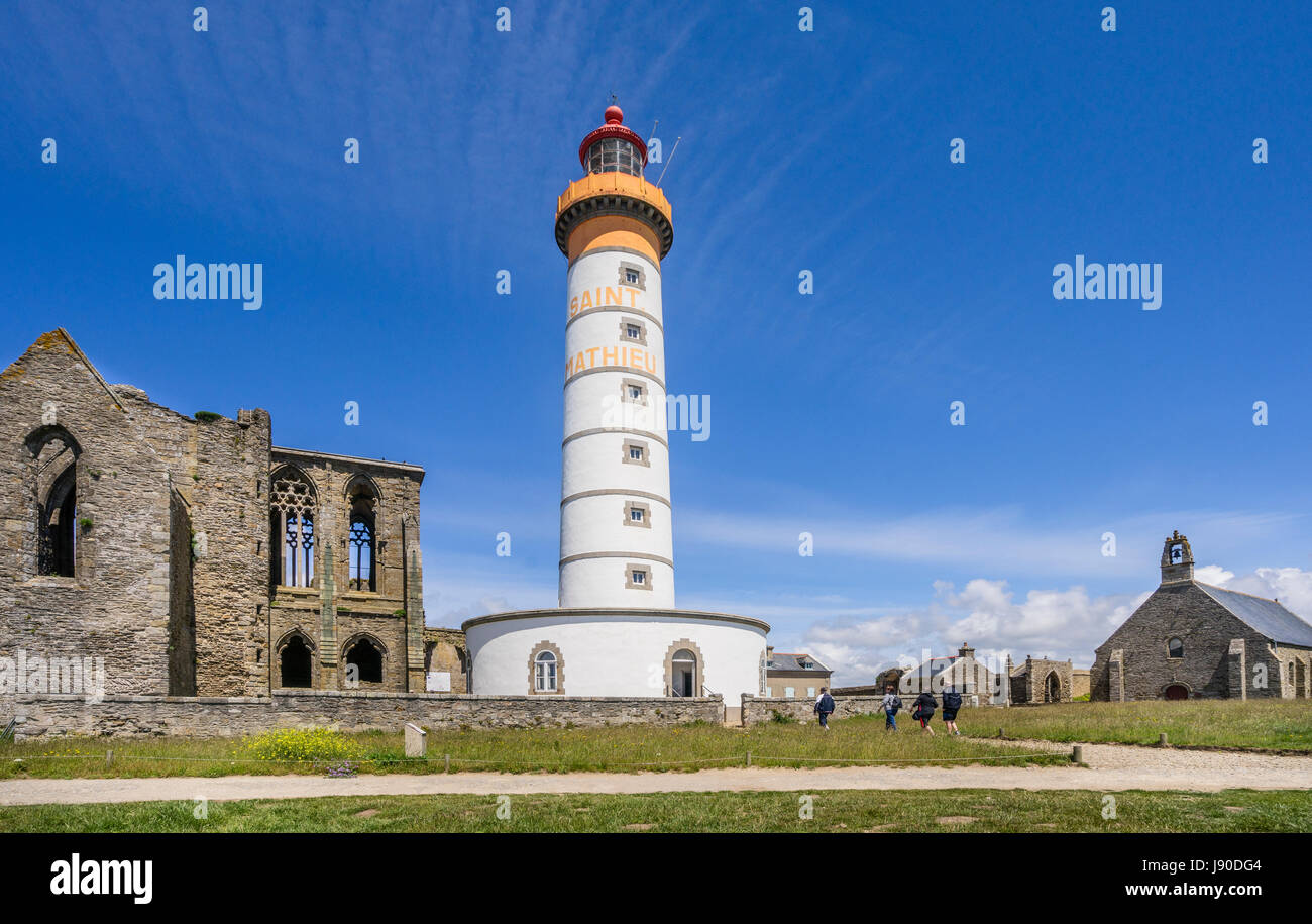 France, Brittany, Finistére department, Pointe Sant-Mathieu, view of ...