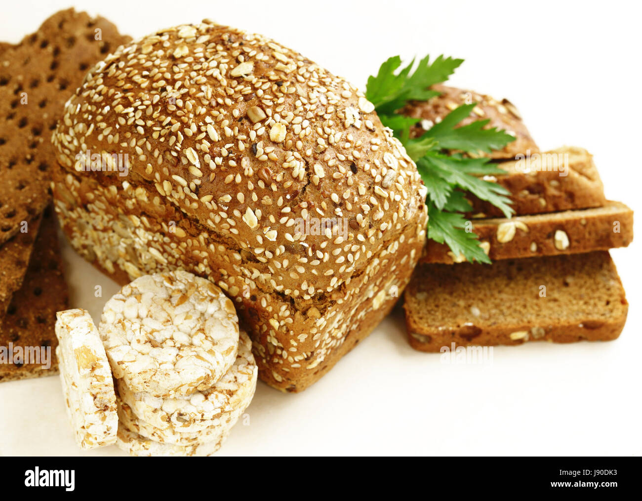Rye wholemeal bread - healthy food Stock Photo - Alamy