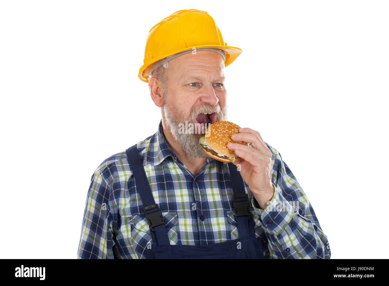 Builder eating hi-res stock photography and images - Alamy