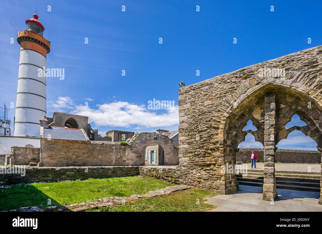 France, Brittany, Finistére department, Pointe Sant-Mathieu, view of ...