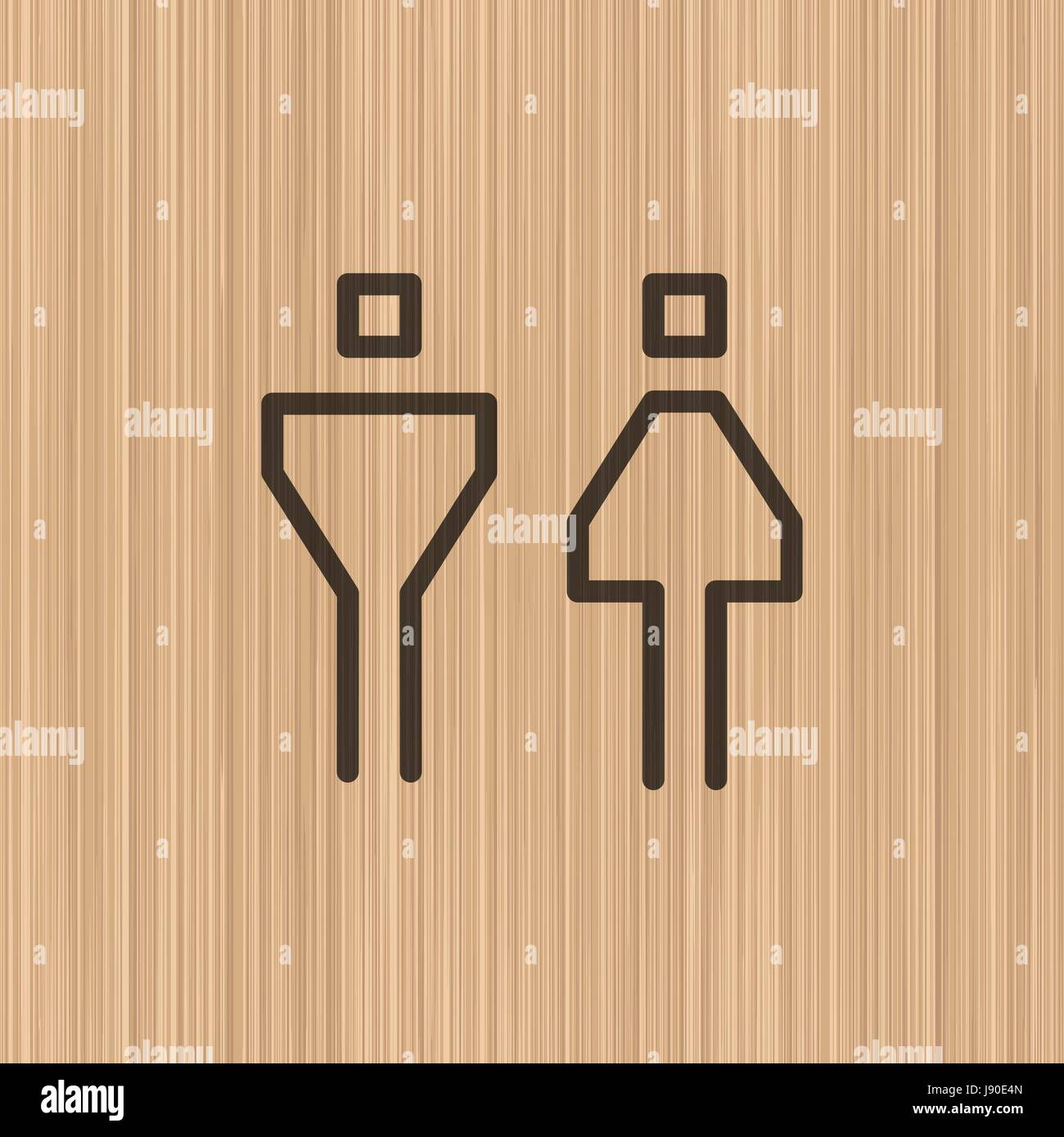 Toilet WC door wall plate. Sign Stock Vector Image & Art - Alamy