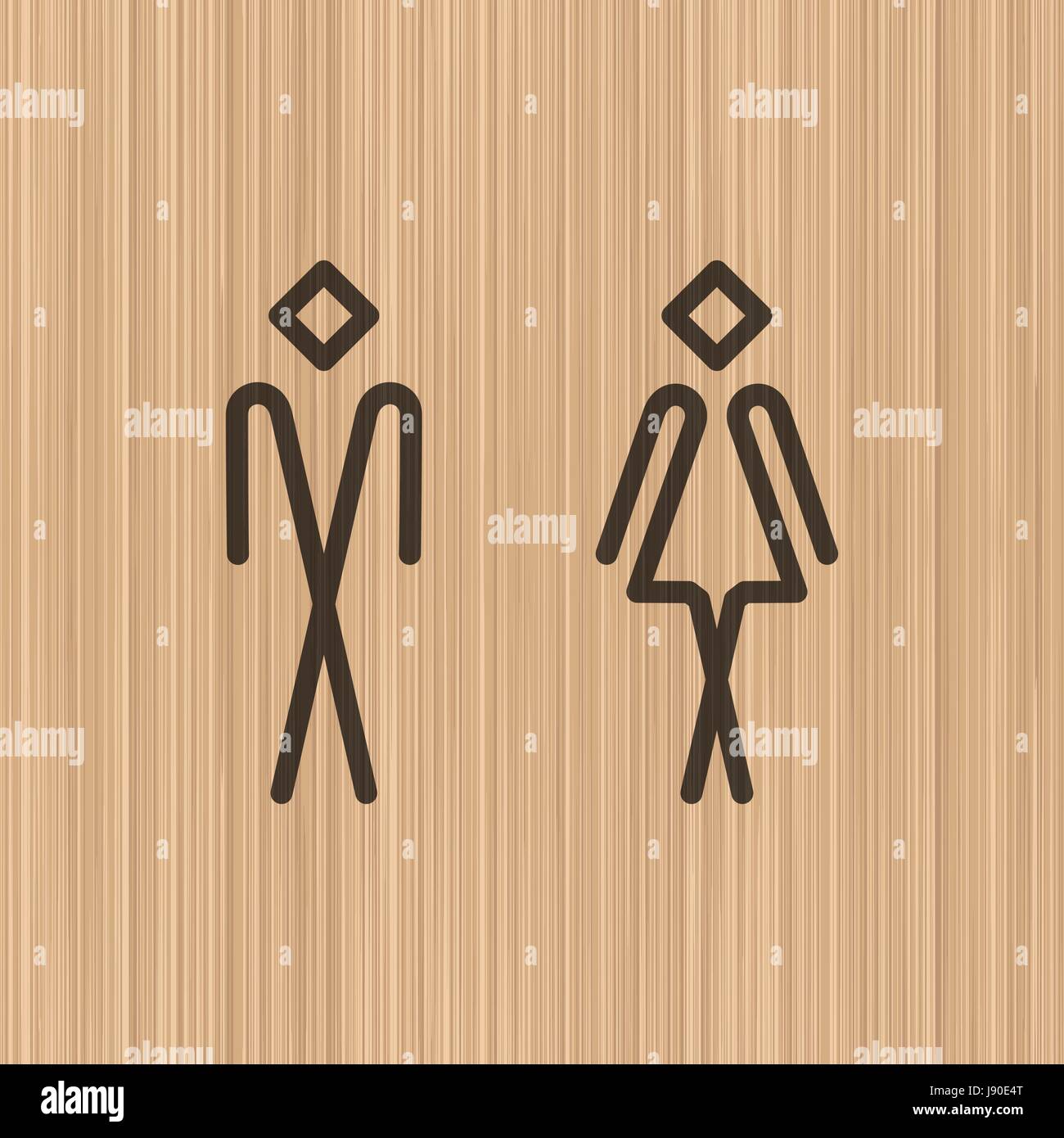 Toilet WC door wall plate. Sign Stock Vector Image & Art - Alamy