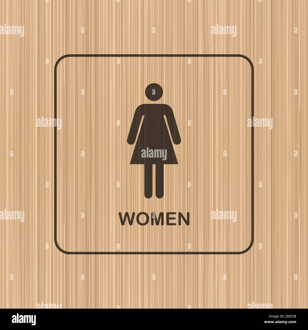 Toilet WC door wall plate. Sign Stock Vector Image & Art - Alamy