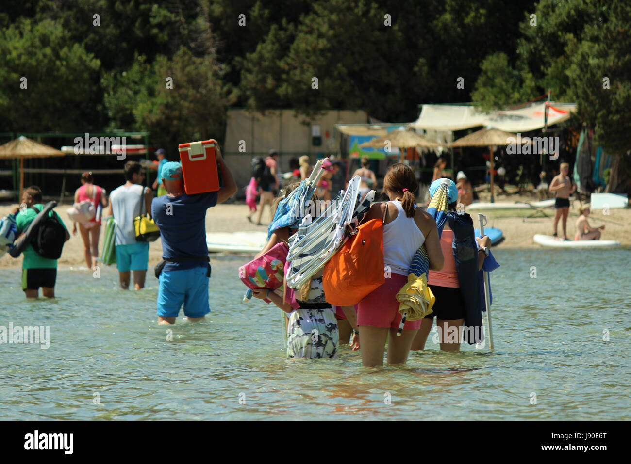 Tourists on the Bella Vraka beach Stock Photo - Alamy