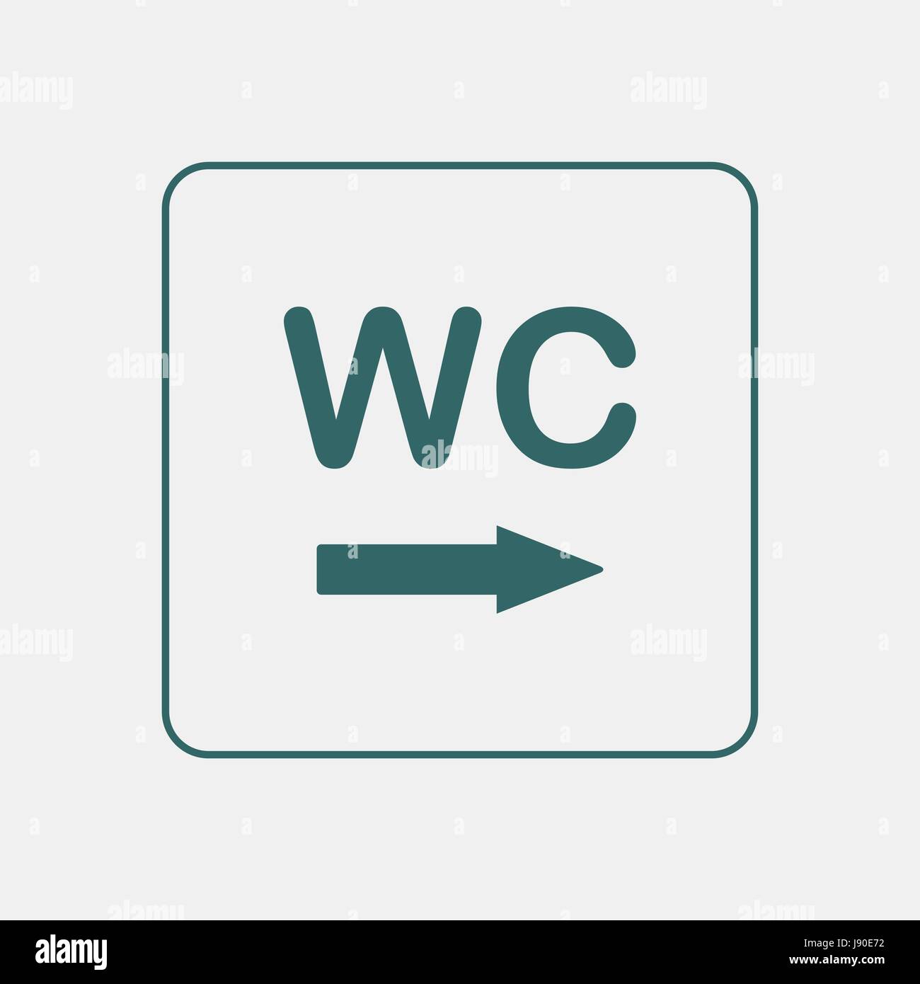 Toilet WC door wall plate. Sign Stock Vector Image & Art - Alamy