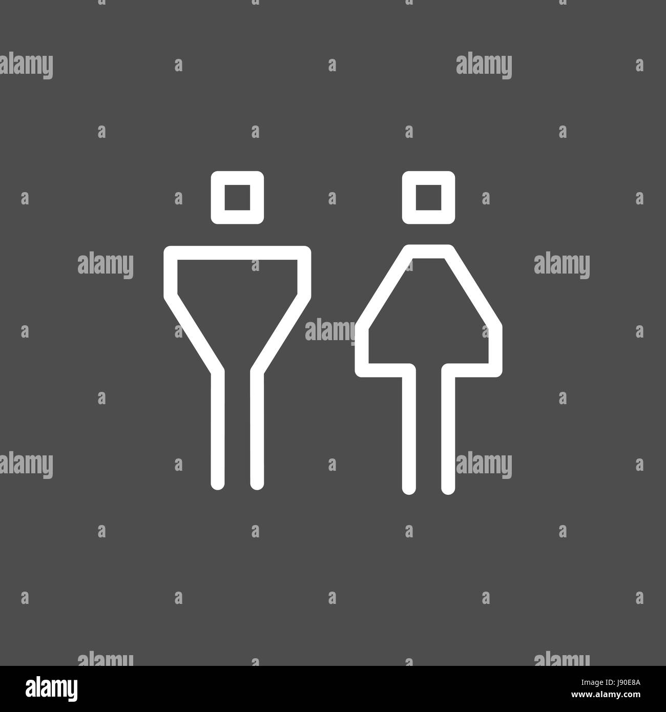 Toilet / WC icon door wall plate. Sign Stock Vector Image & Art - Alamy