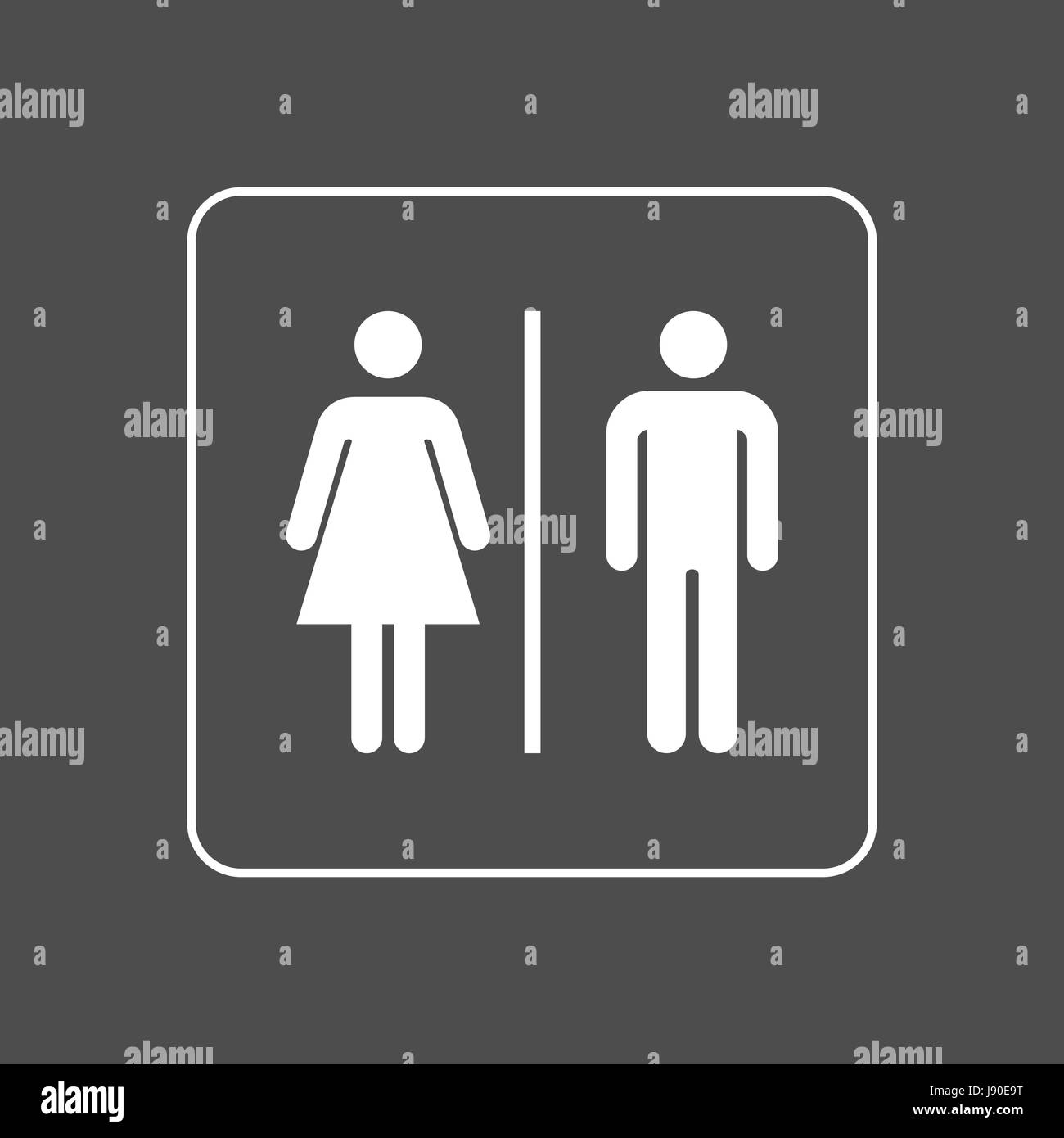 Toilet / WC icon door wall plate. Sign Stock Vector Image & Art - Alamy