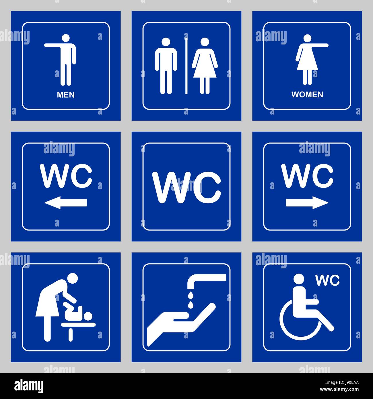 WC / Toilet door plate icons set. Men and women WC sign for restroom ... WC / Toilet door plate icons set. Men and women WC sign for restroom ...
