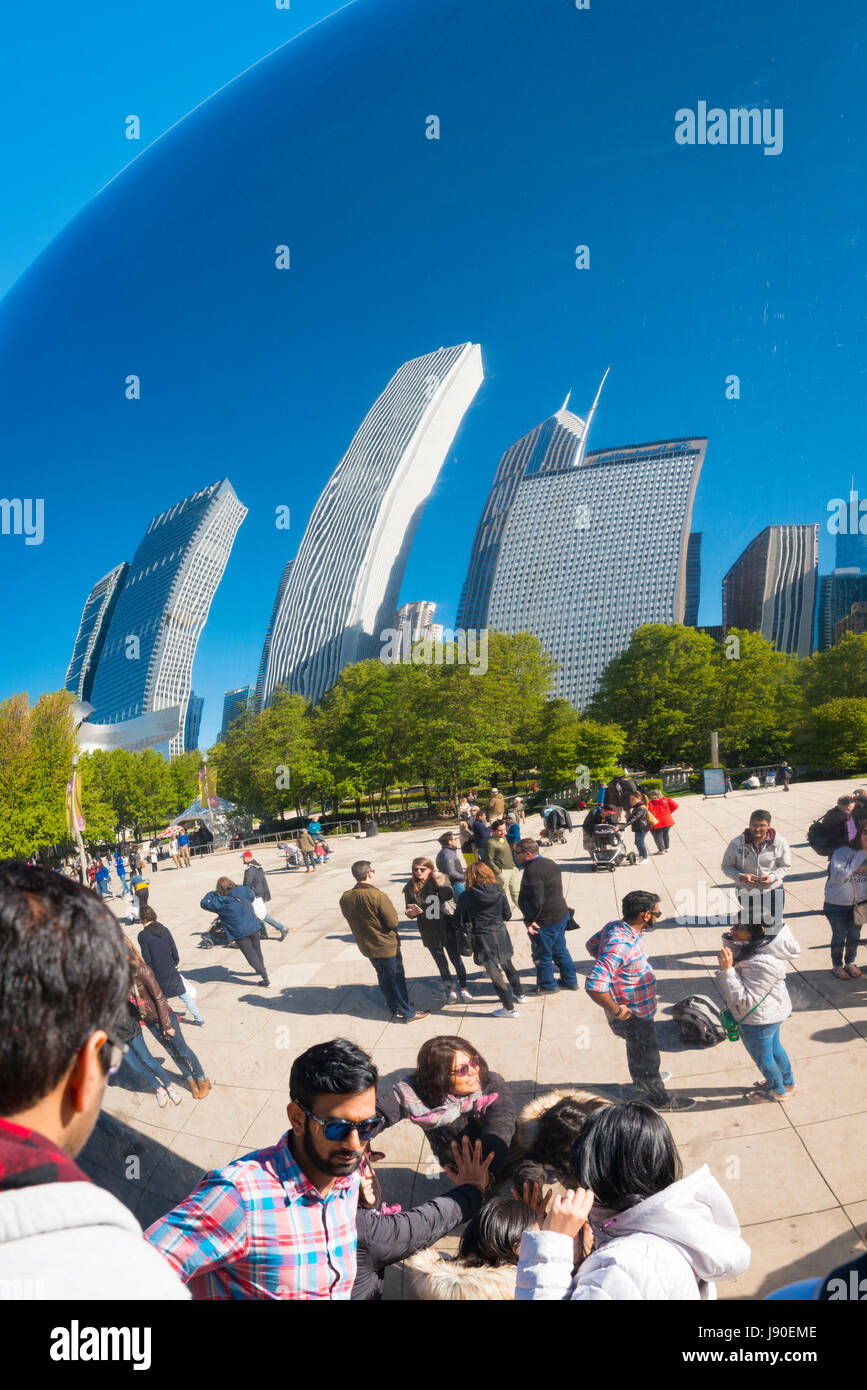 Chicago Illinois AT&T Plaza Millennium Park Cloud Gate The Bean ...