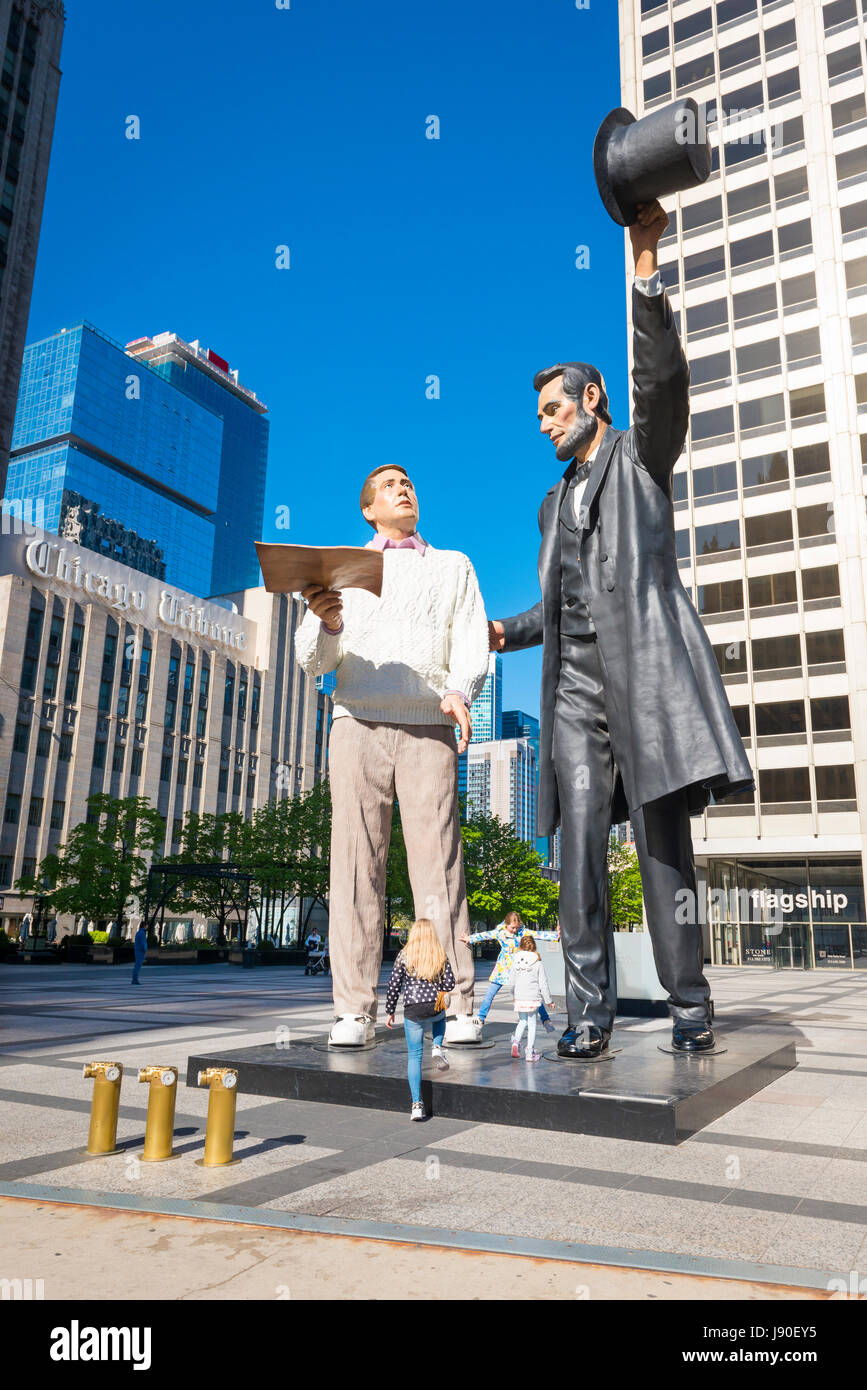 Chicago Illinois Near Side North Magnificent Mile Michigan Avenue art ...