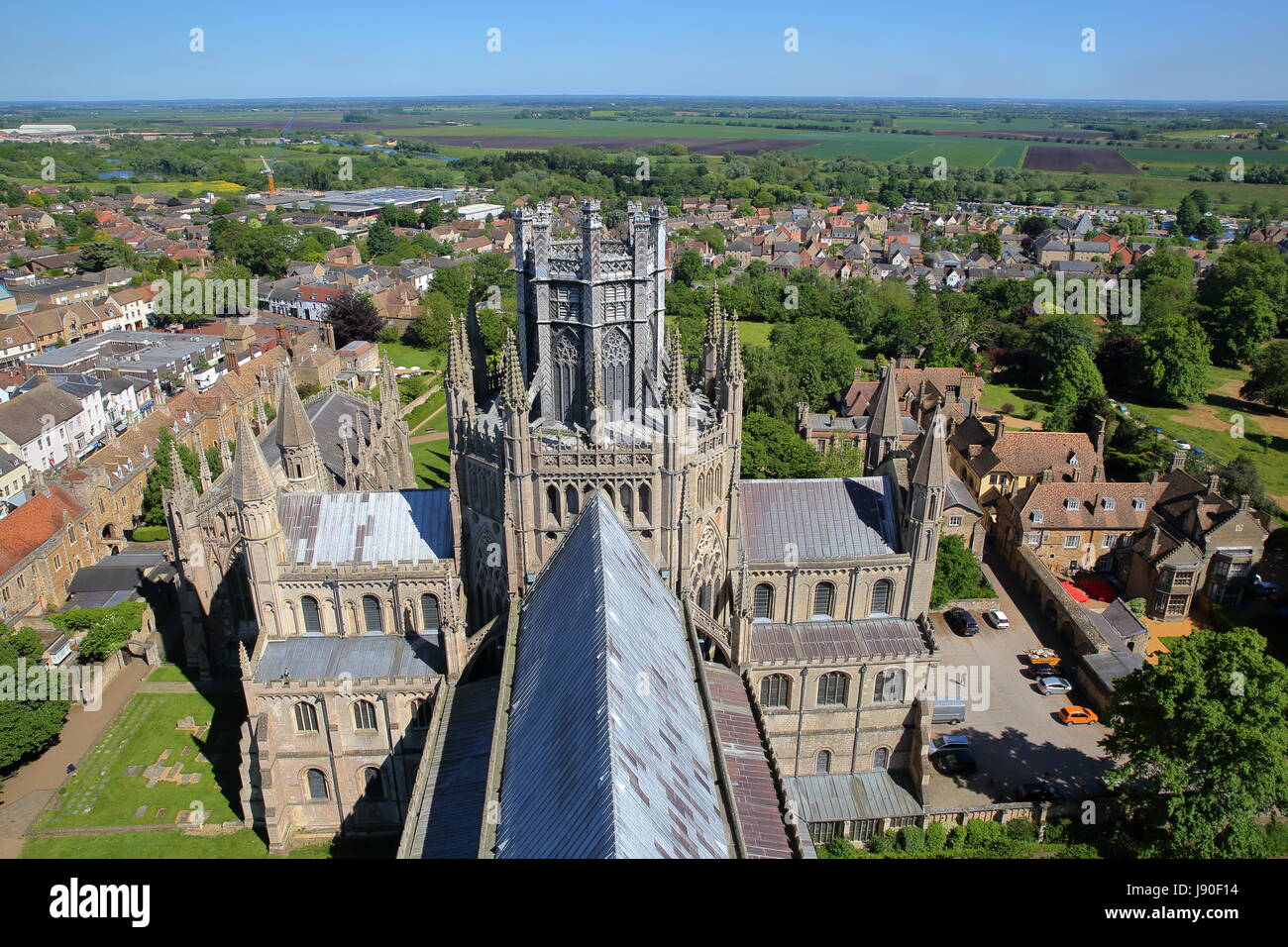 Aerial view ely cathedral hi-res stock photography and images - Alamy