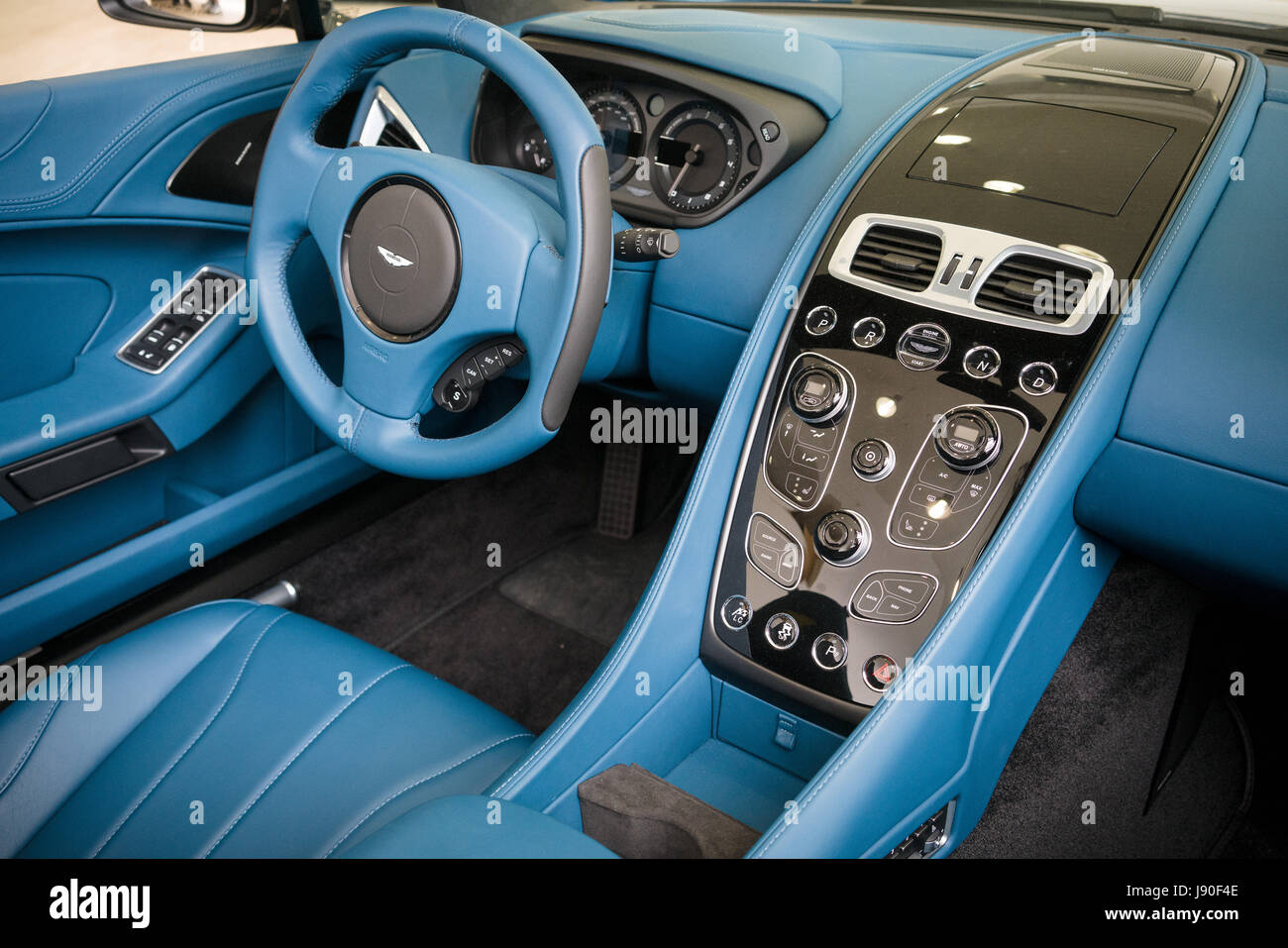 Aston Martin Vanquish Blue Interior
