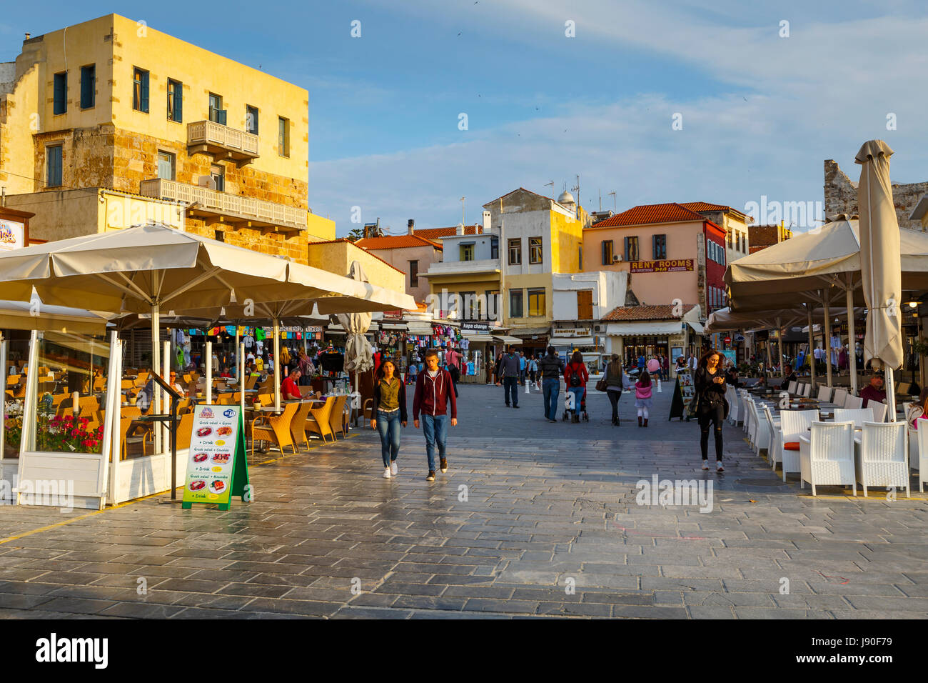 Old town of Chania on Crete island, Greece Stock Photo - Alamy