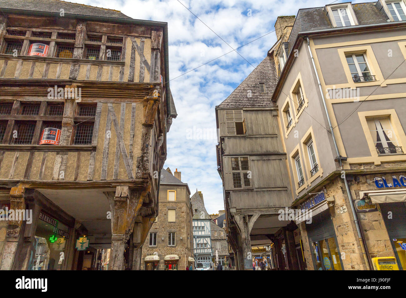 The medieval town of Dinan, France Stock Photo - Alamy