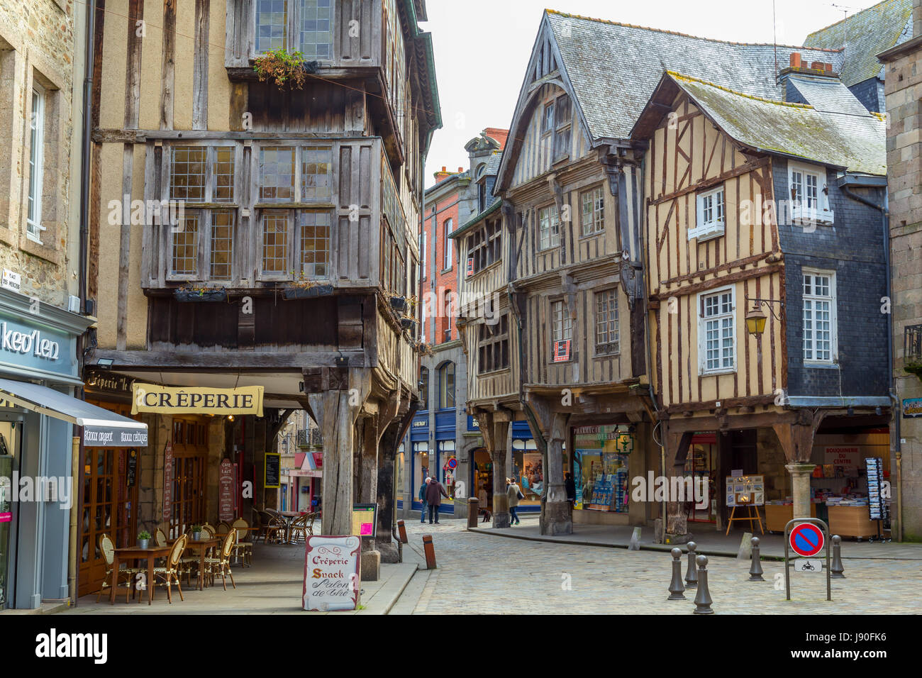 The medieval town of Dinan, France Stock Photo - Alamy