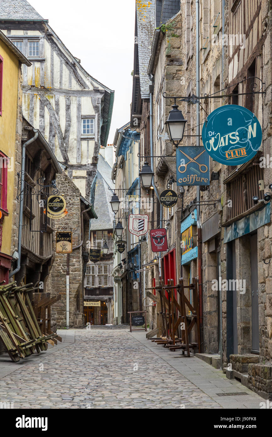 The medieval town of Dinan, France Stock Photo - Alamy