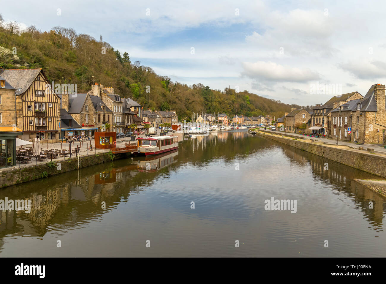 Le Port de Dinan, France. Department of Brittany in France Stock Photo ...