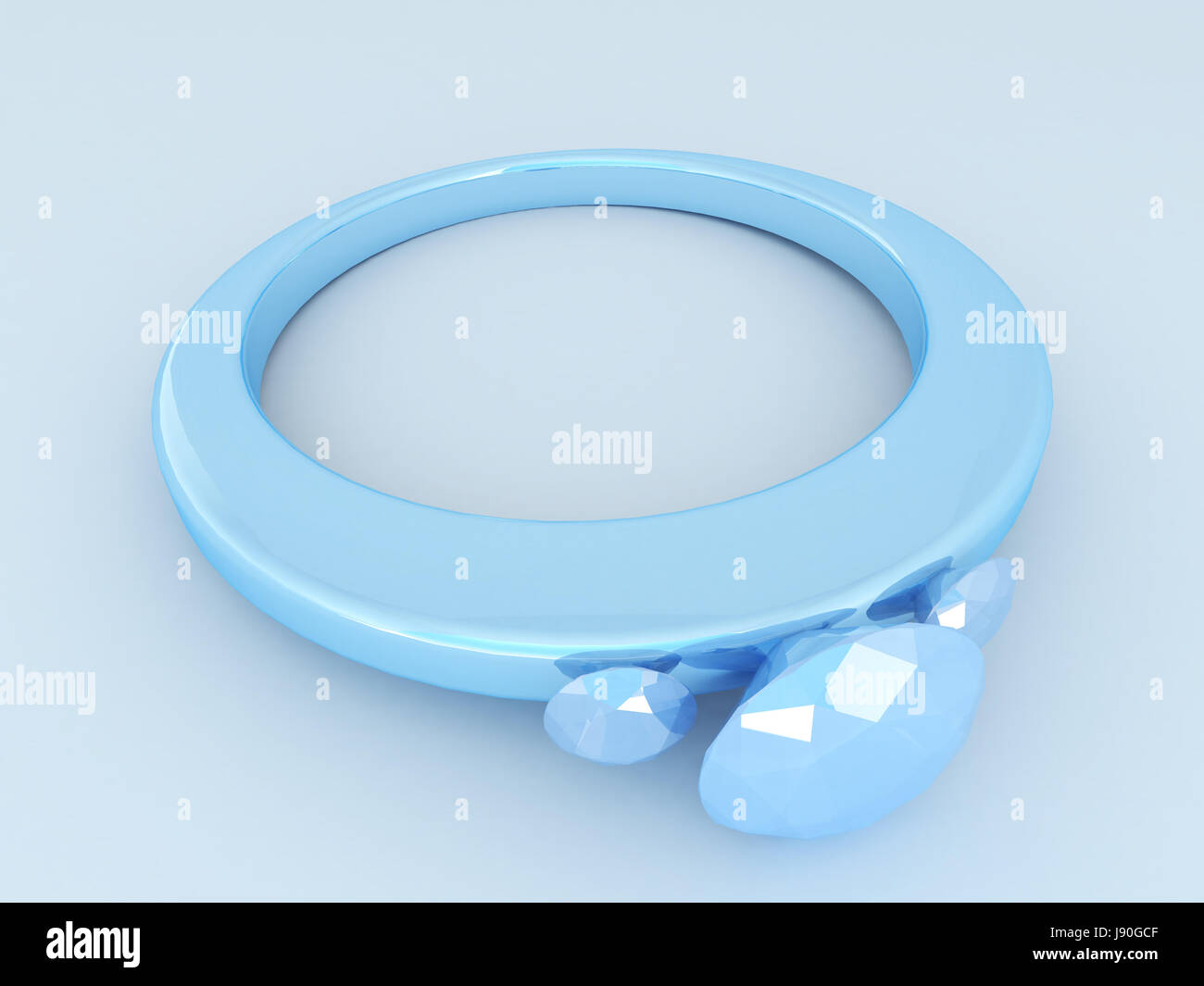 3D render of a blue diamond ring Stock Photo - Alamy