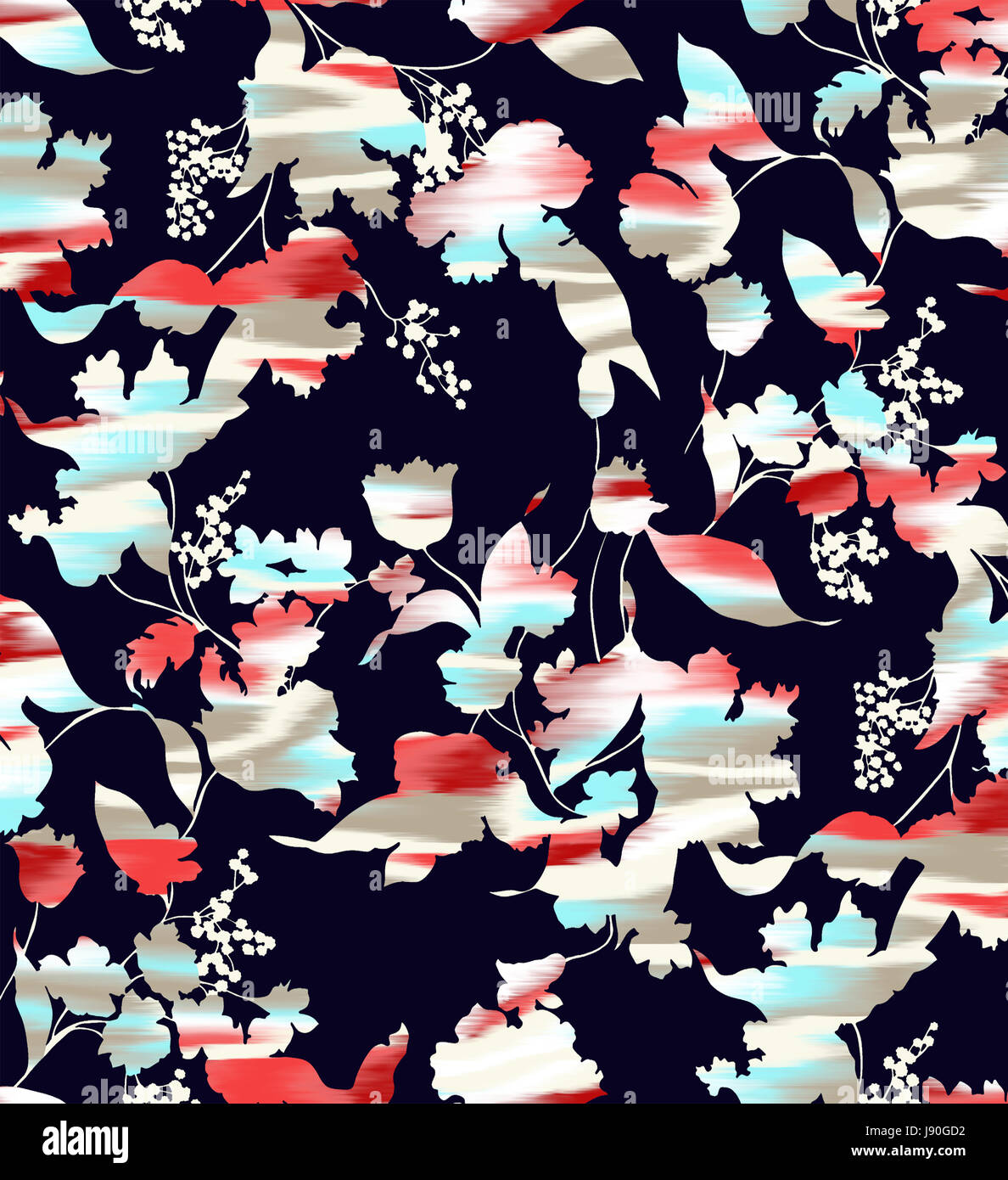 Floral pattern fabric design Stock Photo - Alamy