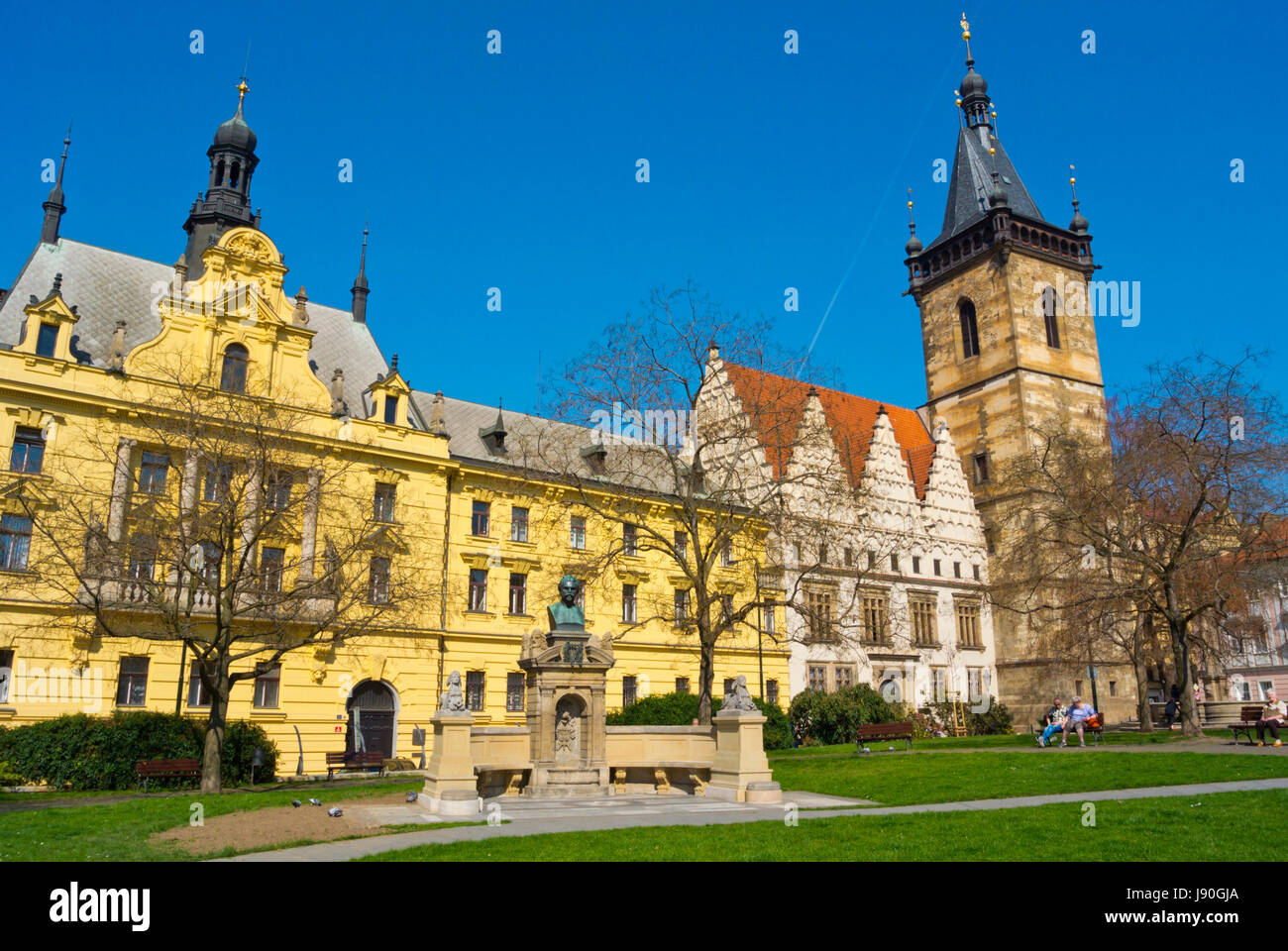 Prague charles square new town hall hi-res stock photography and images ...