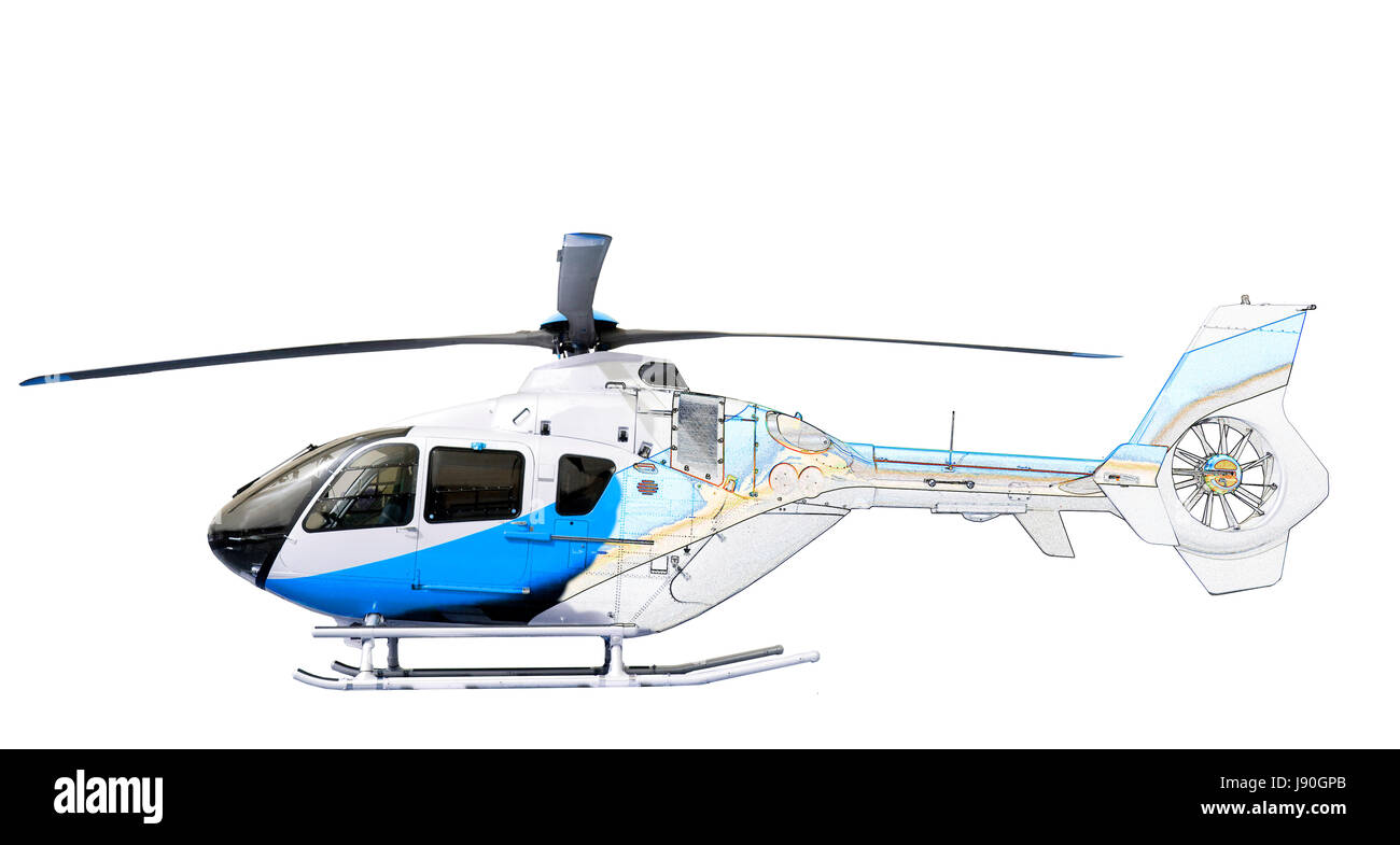 helicopter isolated white Stock Photo - Alamy
