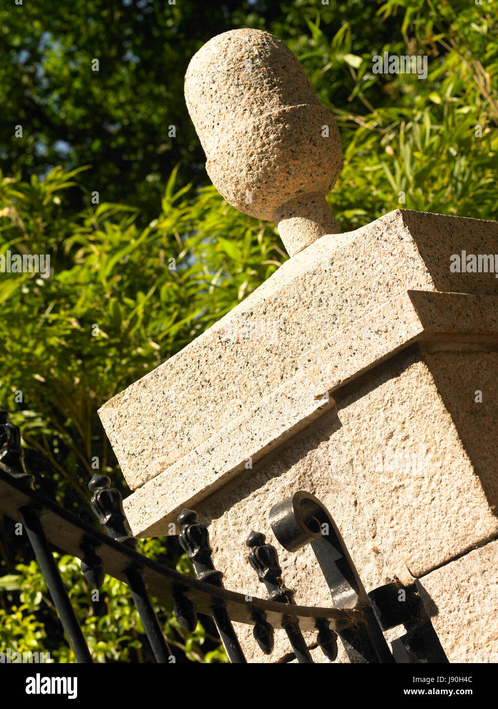 Stone gate post Stock Photo - Alamy