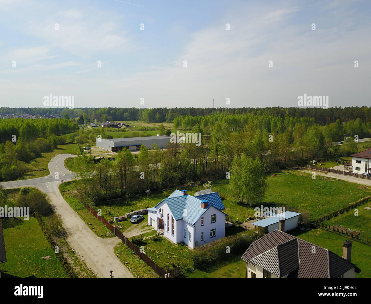 Aerial view of countryside, drone top view Stock Photo - Alamy