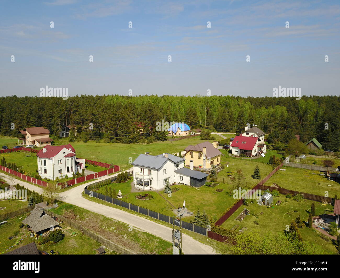 Aerial view of countryside, drone top view Stock Photo - Alamy