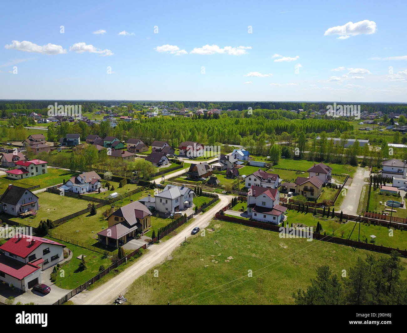 Aerial view of countryside, drone top view Stock Photo - Alamy