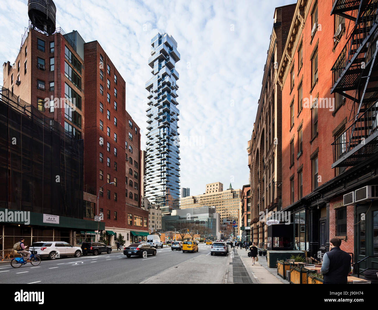 Contextual exterior view from Varick Street. 56 Leonard Street, New ...