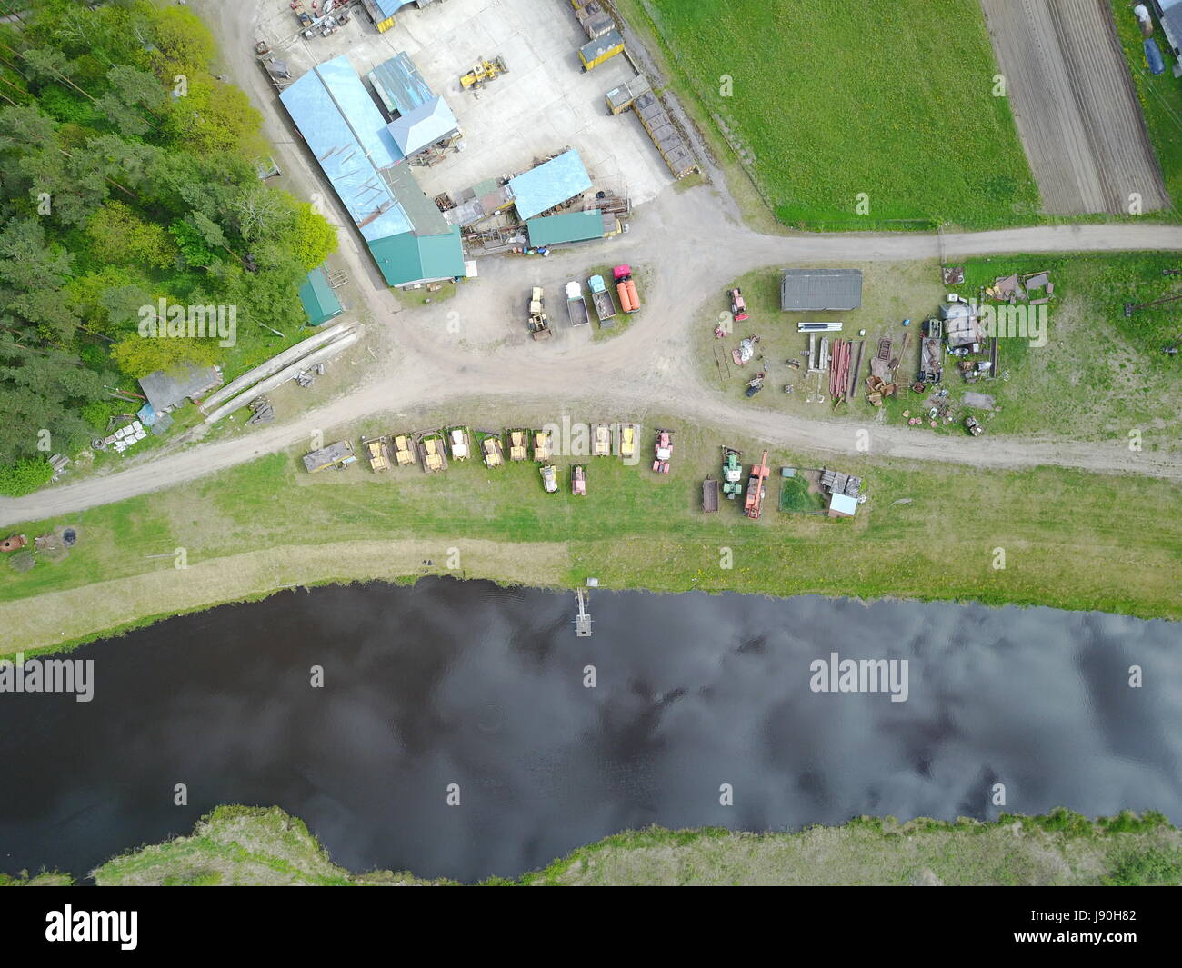 Aerial view of countryside, drone top view Stock Photo - Alamy