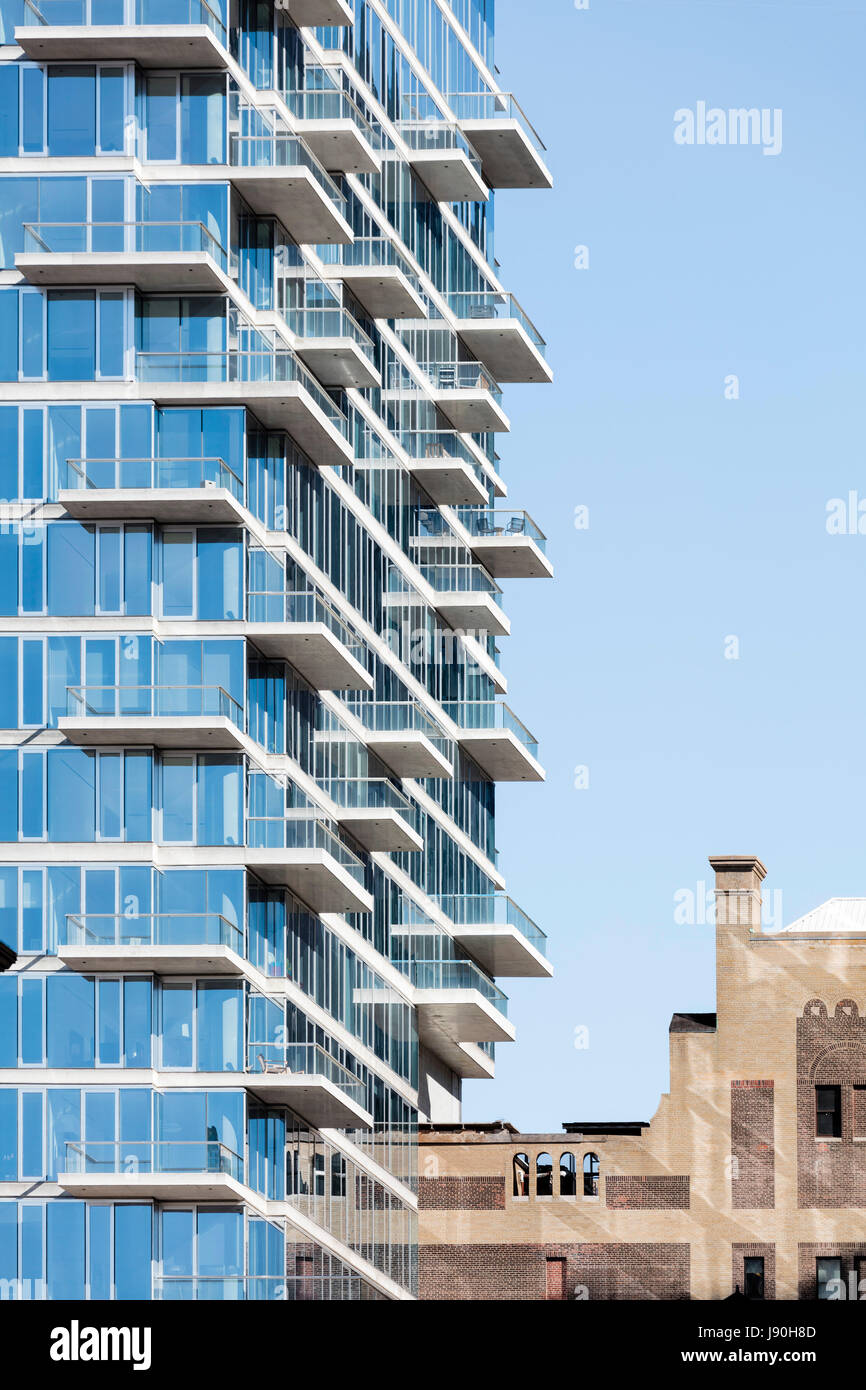 Facade detail showing the irregular pattern of projecting balconies. 56 ...