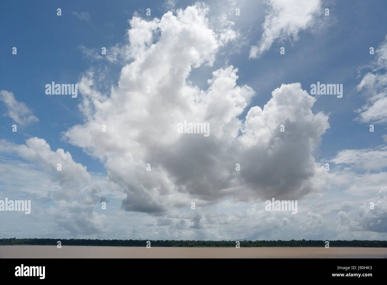 cumulonimbus cloud formation over river Amazon, Brazil Stock Photo - Alamy