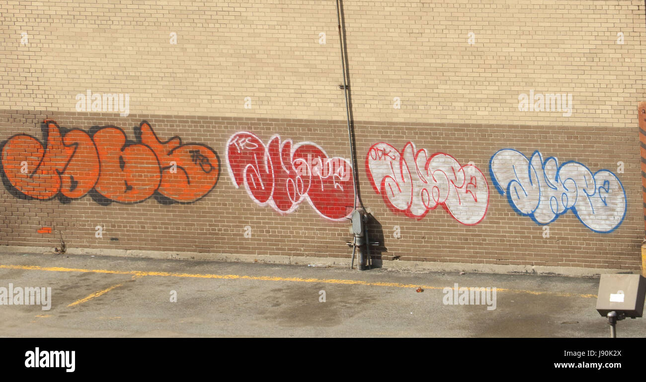 New York, New York, USA. 30th May, 2017. A view of graffiti located in ...