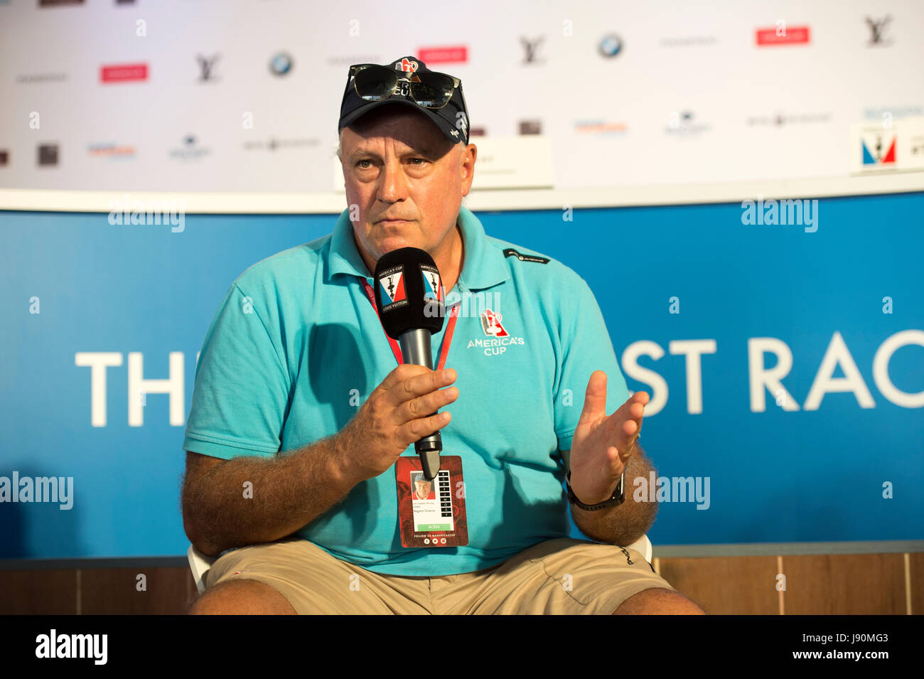 Bermuda. 30th May, 2017. Iain Murray, ACRM Regatta Director. America's ...