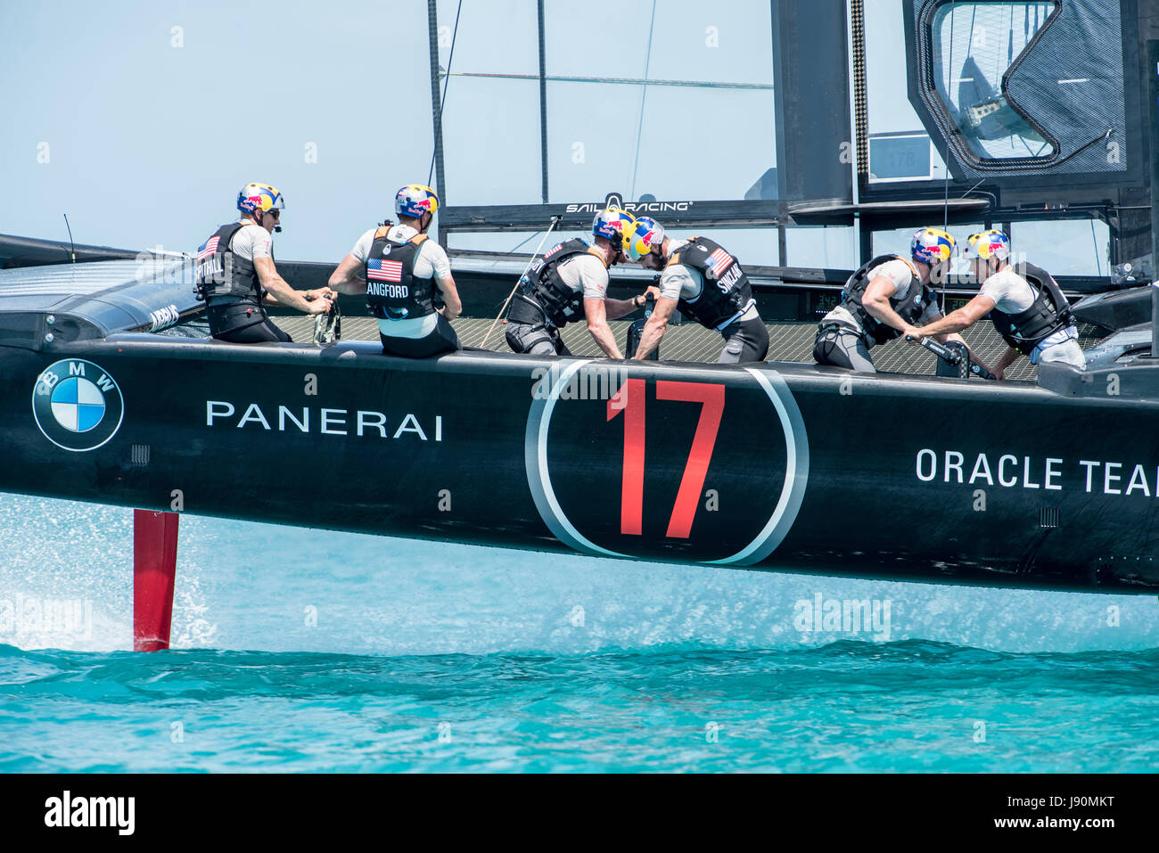 Bermuda. 30th May, 2017. Oracle Team USA in their Round Robin two race ...