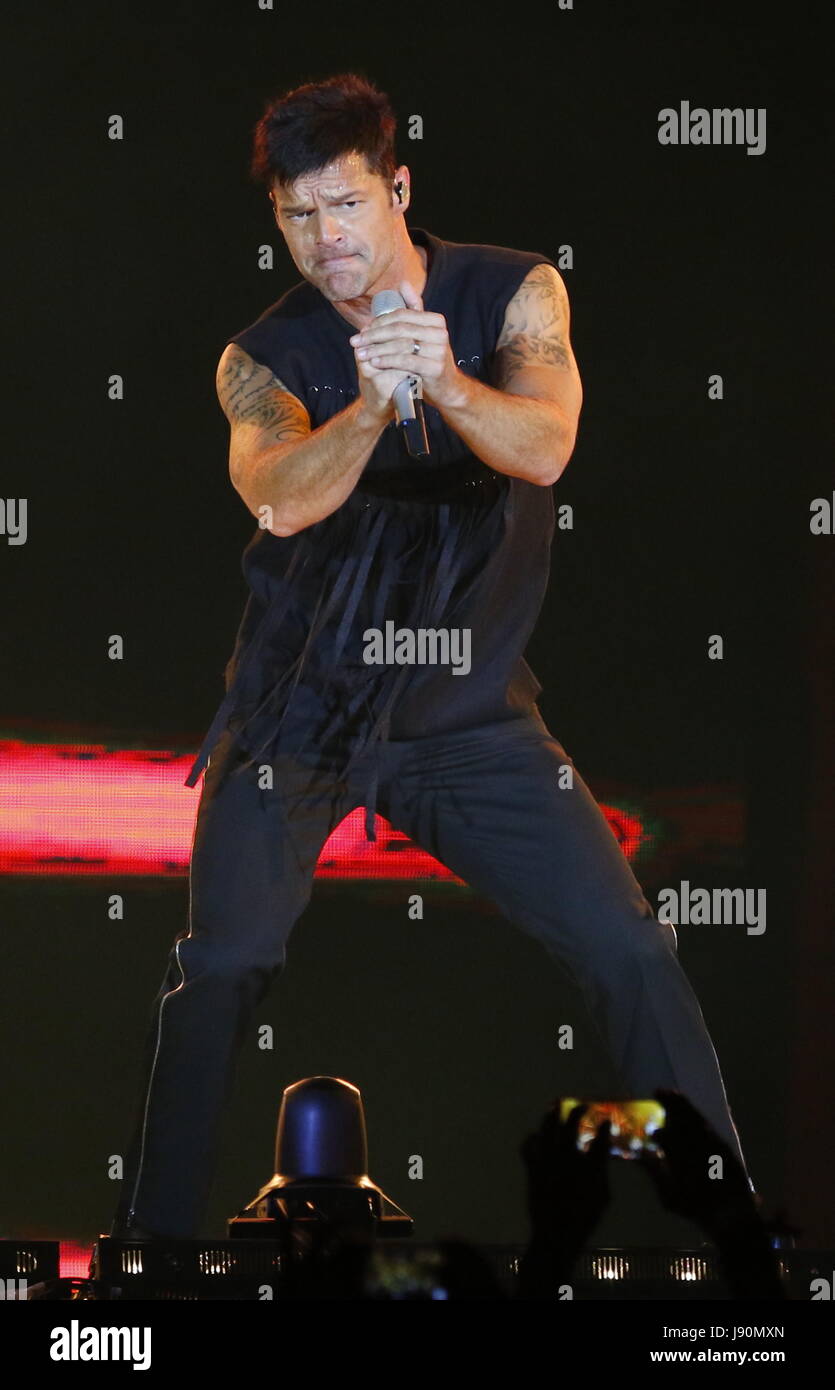 Barcelona, Spain. 30th May, 2017. Singer Ricky Martin during concert at ...
