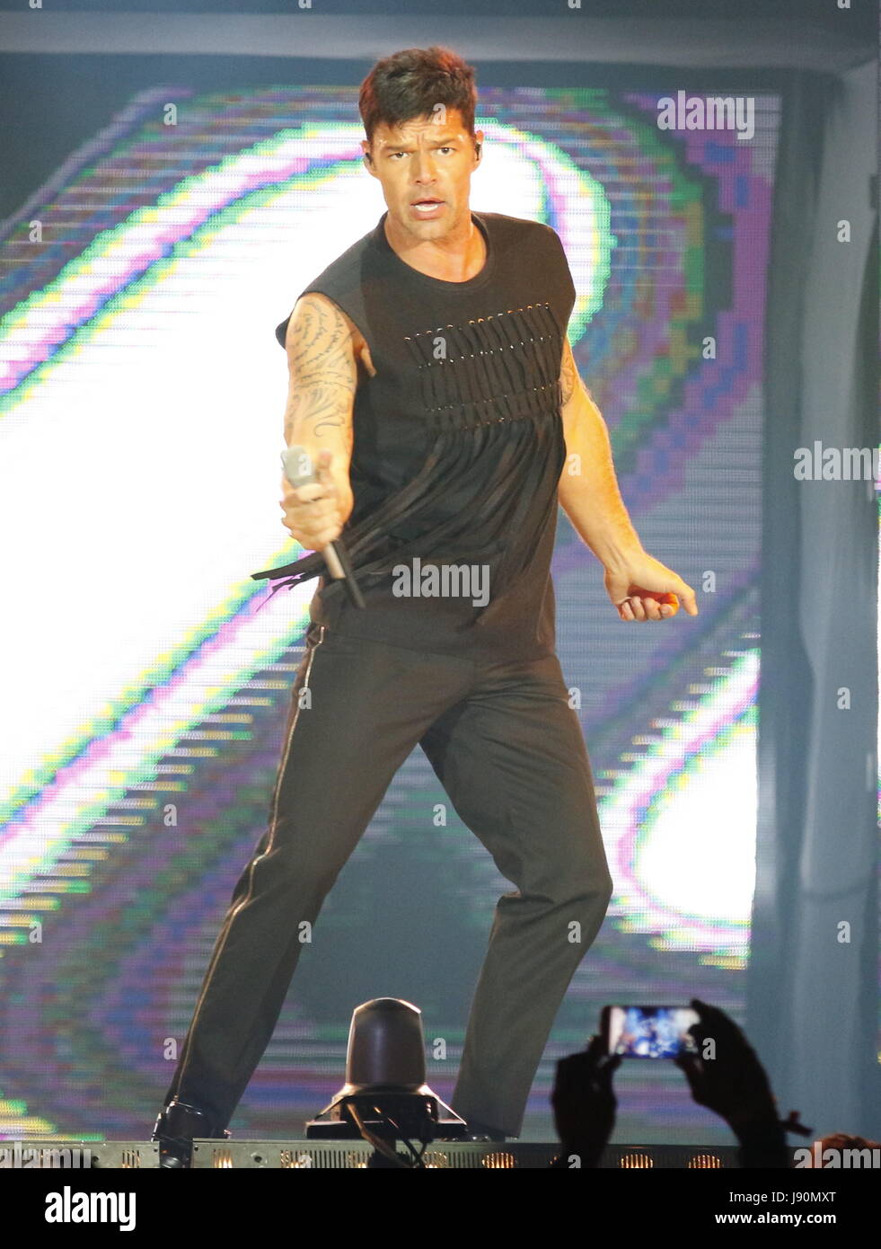 Barcelona, Spain. 30th May, 2017. Singer Ricky Martin during concert at ...