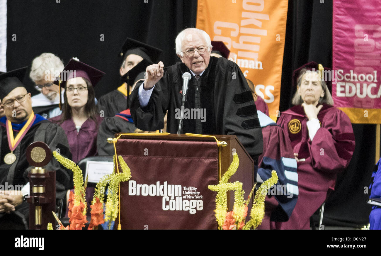 Brooklyn, USA. 30th May, 2017. U.S. Senator BERNIE SANDERS at the ...