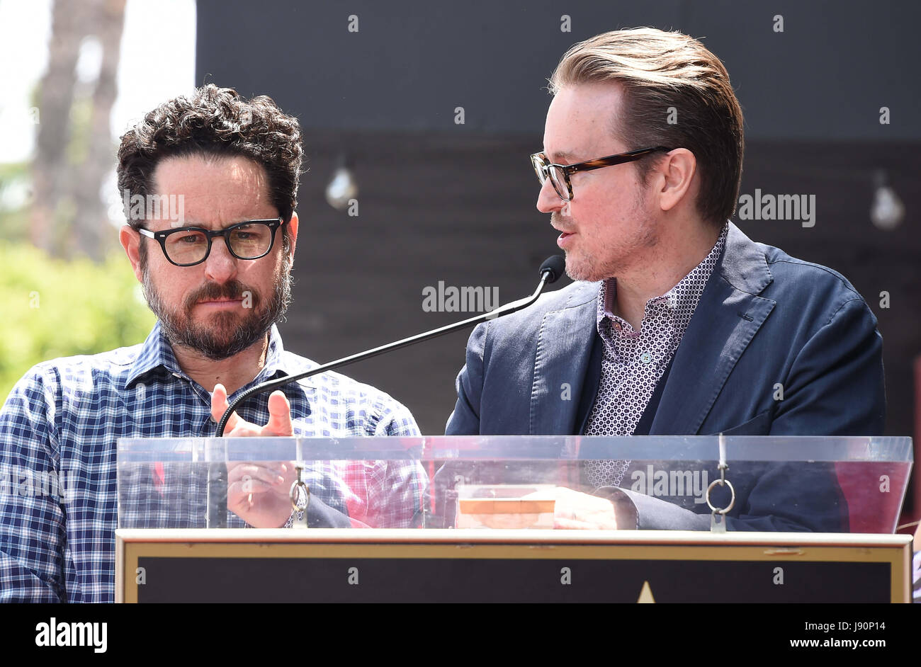 Hollywood, California, USA. 30th May, 2017. J.J. Abrams and Matt Reeves ...