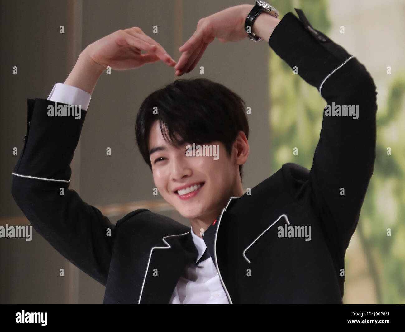 S. Korean actor Cha Eun-woo South Korean actor Cha Eun-woo poses for a ...