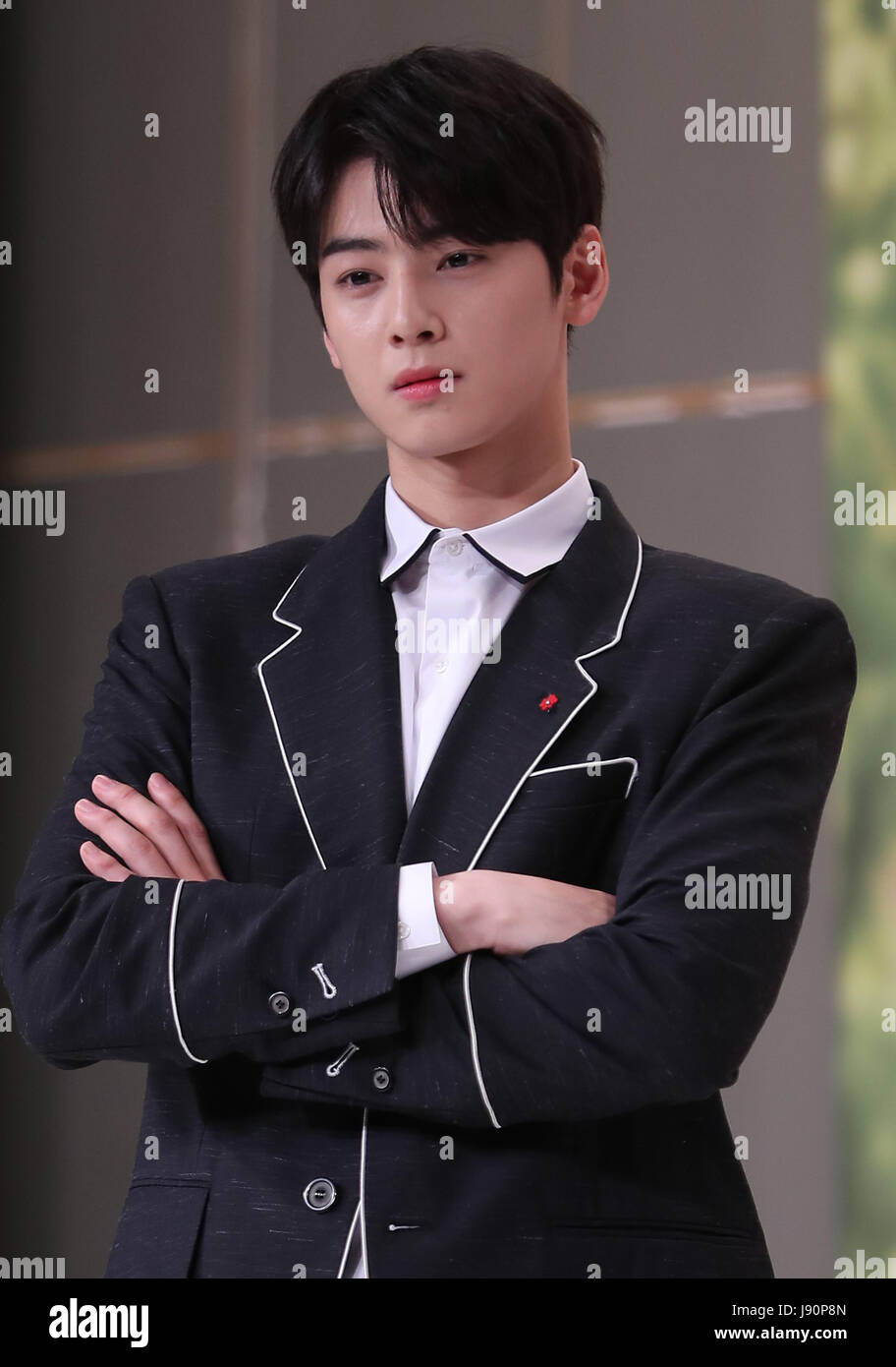 S. Korean actor Cha Eun-woo South Korean actor Cha Eun-woo poses for a ...