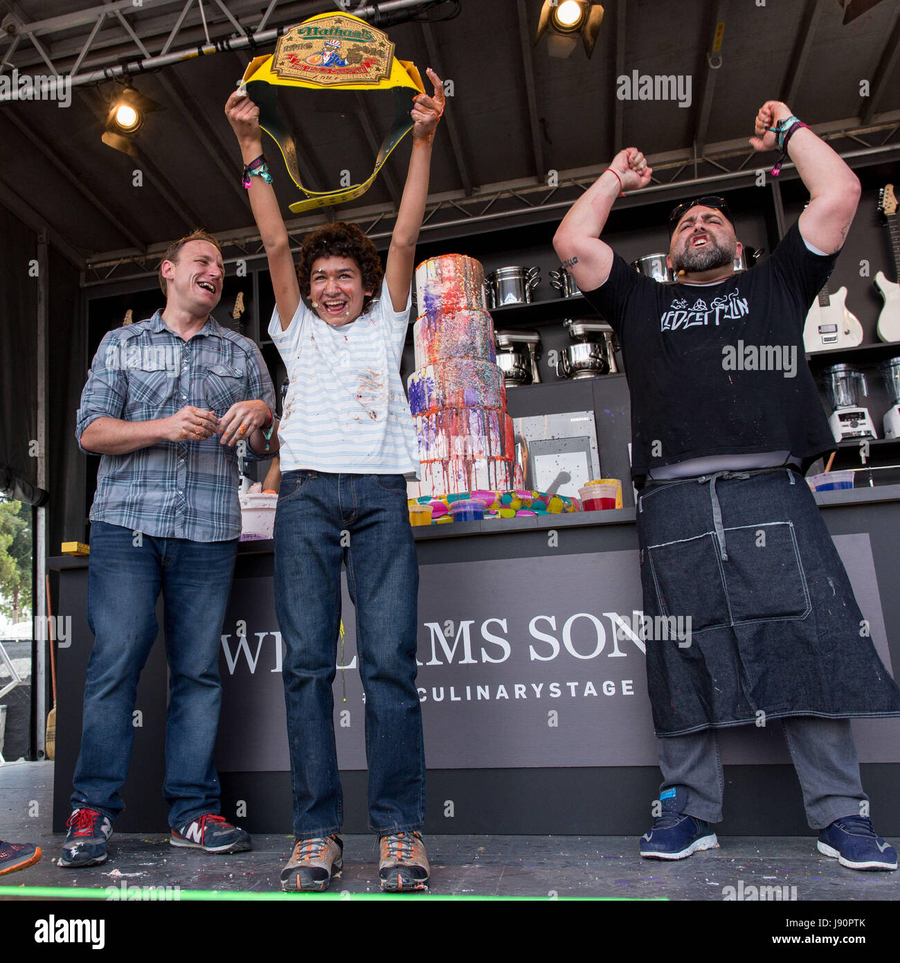 Napa, California, USA. 26th May, 2017. JOEY CHESTNUT, JUSTICE FAUSTINA ...