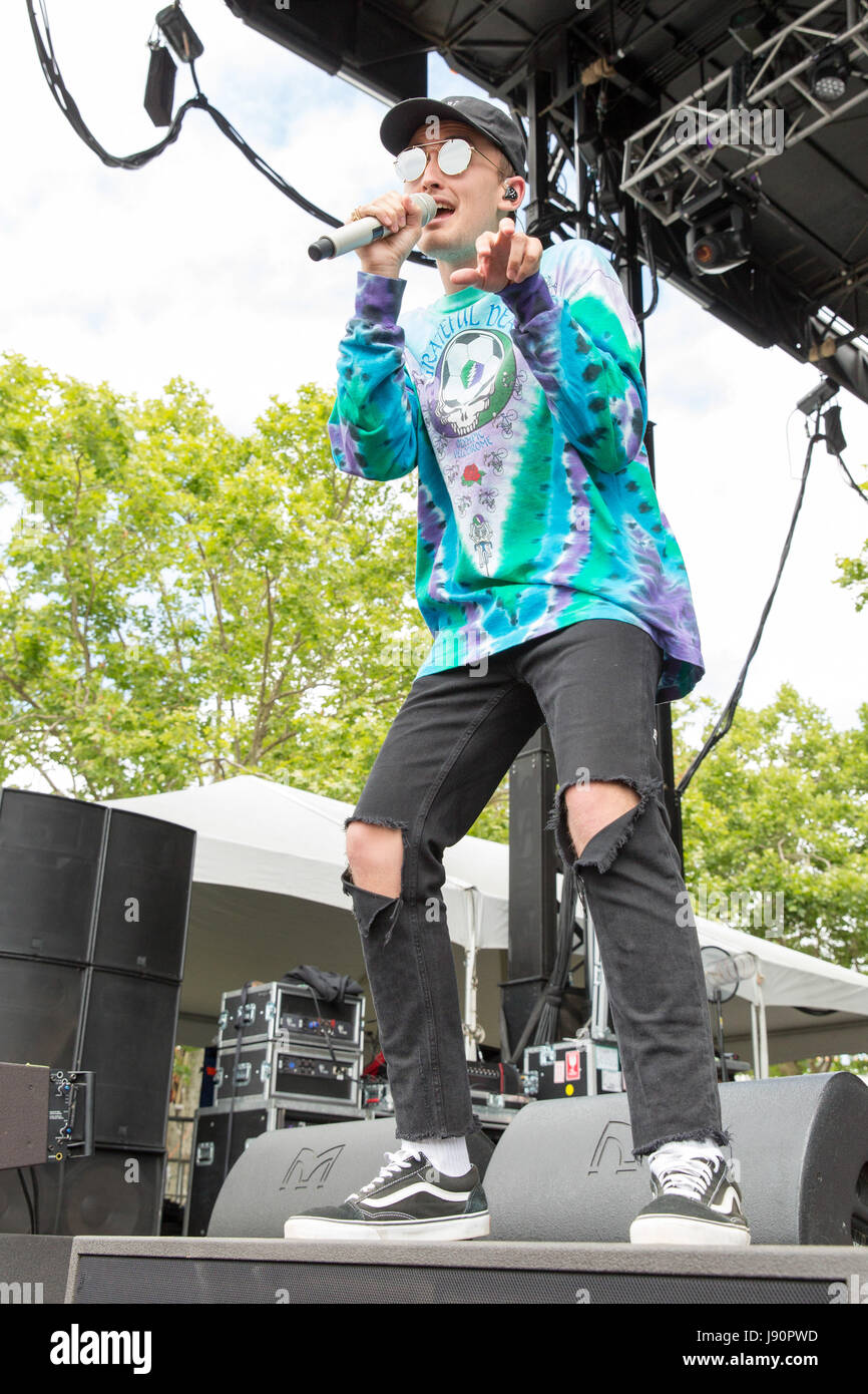 Napa, California, USA. 26th May, 2017. Singer GNASH (GARRETT CHARLES ...