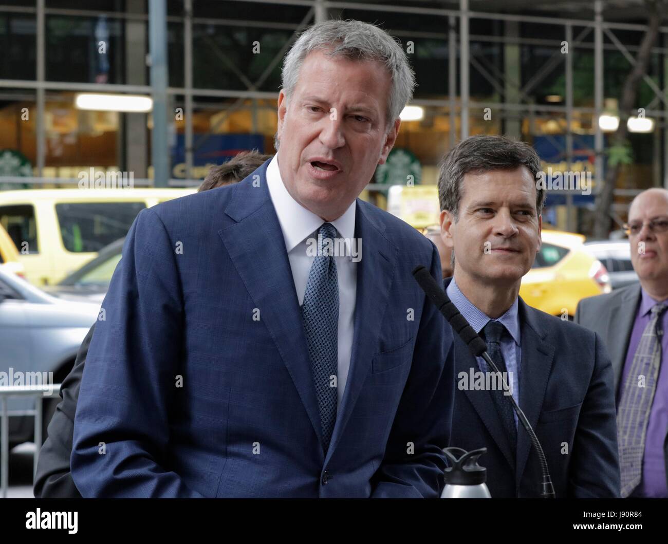 East 42nd Street, New York, USA, May 30 2017 - New York City Mayor Bill ...